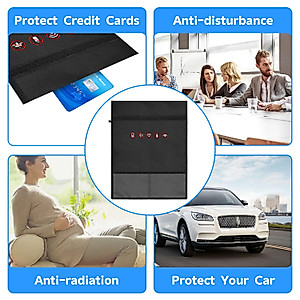 Boczif RFID Shielding Bag, Car Key FOB Cage Protector, RFID Signal Blocking Bag Shielding Cage Pouch Wallet Case for Cell Phone Privacy Protection, Anti-Spying Pouch, Anti-Tracking Case (Large)