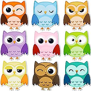 45 Pieces Owls Cutouts Classroom Decorations Colorful Owl Bulletin Board Decor Mini Owl Cutouts for Party School Classroom Bulletin Board Craft Home Wall Decoration