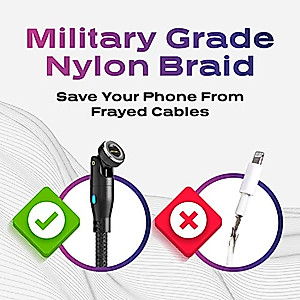 Statik 360 Pro Magnetic Charging Cable 100W Fast Charge Type C and Micro USB Magnet Connectors, 100 W Magnetic Charge Cable 6ft/2m, Data Transfer Capable, Compatible with All Devices