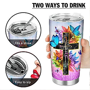KYRAKO Christmas Gifts for Women - Christian Gifts For Women - Birthday Gifts For Women - Inspirational Gifts For Women, Religious Gifts For Women - Spiritual Gifts For Women Gifts Tumbler 20 Oz