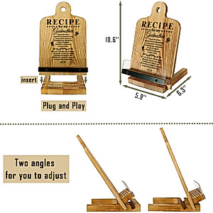 Godmother Gifts, Godmother Proposal Gifts, Mother's Day Gift, Recipe Book Holder Gift, Cookbook Stand for Kitchen Counter Gift for Godmother