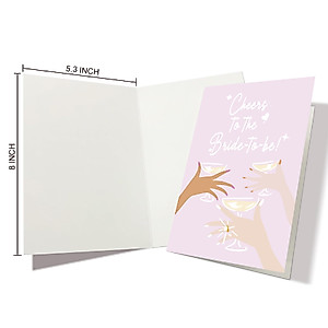 Nchigedy Sweet Bridal Shower Card, Funny Engagement Card for Her, Wedding Congratulations Card, Cheers To The Bride To Be