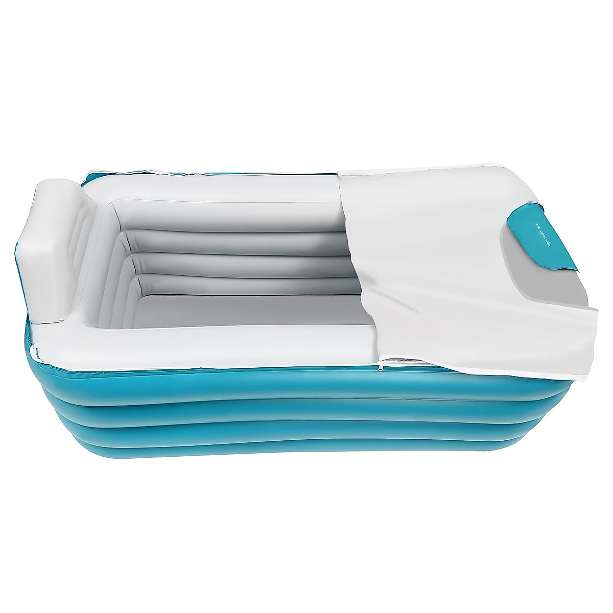 Guaopom Inflatable Bathtub Adult with Electric Air Pump, Freestanding Blow Up Bathtub Indoor Or Outdoor Portable Foldable Bath Tub with Bath Pillow Headrest for Adults Spa, Green PVC