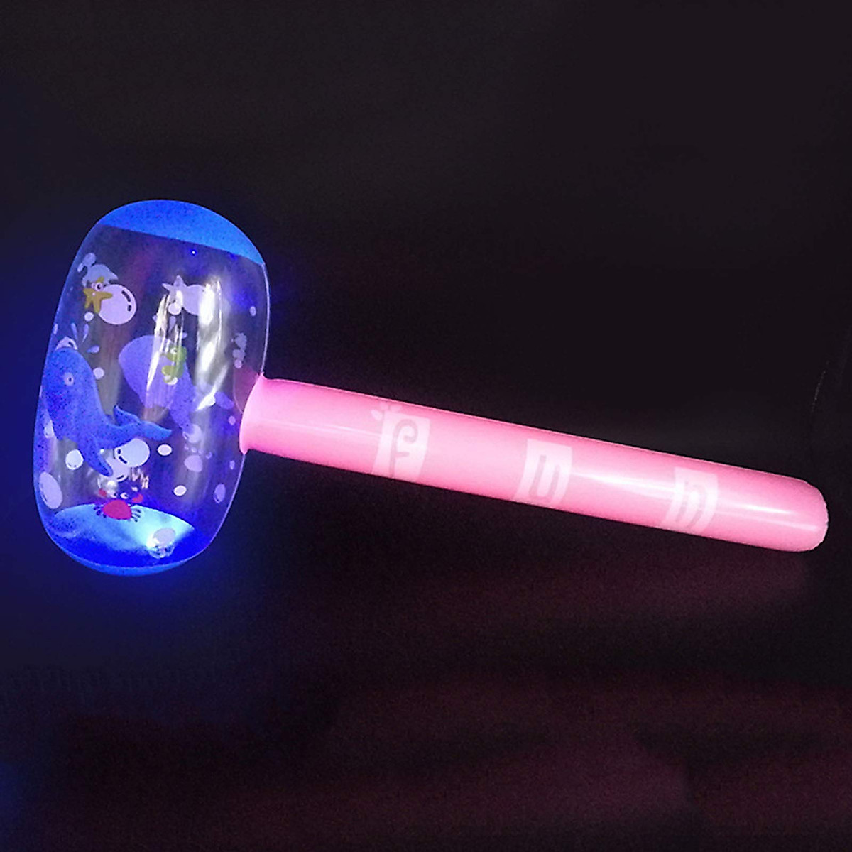 helegeSONG Light Up Inflatable Hammers, Large Inflatable Hammer with Bells Screaming Blow Up Hammer Kids Party Noise Maker Toy Hammer B