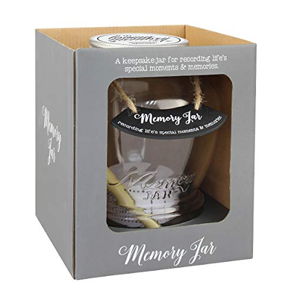 Top Shelf "In Loving Memory" Memory Jar ; Thoughtful Condolence Gift Ideas ; Unique Memorial Gifts ; Keepsakes for Friends and Family ; Kit Comes with 180 Blank Tickets, Pen, and Decorative Lid