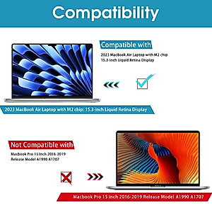 FILMEXT Macbook Air 15 inch Screen Protector (2024-2023,M3 M2), Anti-Glare Anti-Blue Light Filter Bubble Free Eye Protection MacBook Air 15.3" A2941 A3114