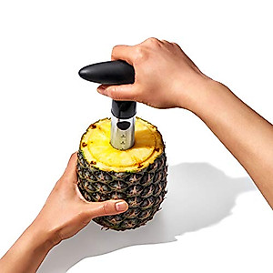 OXO Good Grips Stainless Steel Pineapple Corer & Slicer,Silver/Black