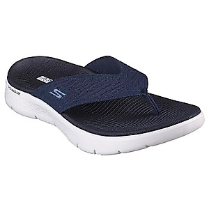 Skechers Women's Flip-Flop, Navy, 8