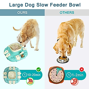 indiedouker 2024 Level 2 Interactive Dog Puzzle Toys for Smart Dogs to Keep Them Busy,8.8oz Large Capacity Treat Dispensing Dog Toys,Dog Self Playing Toys with Thick Material and Non-Slip Design