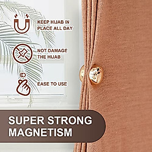 PeacePray 2 Pairs Premium Strong Hijab Magnetic Pins with Storage Bag, No-Snag Multi-Use Hijab Magnets, Pinless Magnetic Hijab Pins, Choose Your Favorite Style Freely, Matte Nude