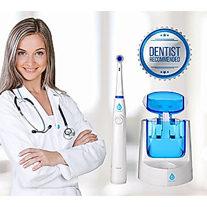 Pursonic RET200 Power Rechargeable Electric Toothbrush With UV Sanitizing Function, 12 Brush Heads Included