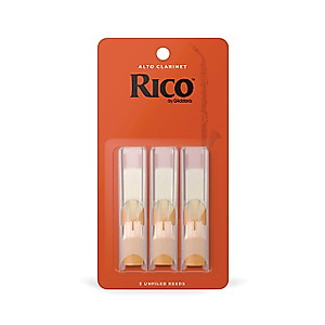 D’Addario Woodwinds - Rico Alto Clarinet Reeds - RDA0325 - Strength 2.5, 3-Pack