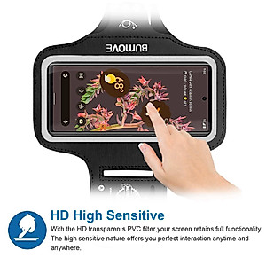 Pixel 8/8 Pro/7/7 Pro/5a Armband, BUMOVE Gym Running Workouts Sports Phone Arm Band for Google Pixel 7, 7 Pro, 6, 6 Pro, 5a with Card Holder (Black)