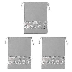 3Pcs Non‑Woven Fabric Shoes Storage Bag,Travel Dust Proof Shoe Bag,for Household Storage (Medium size without printing)