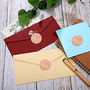 NT-ling 1.0 Inch Thank You Sticker Foil Thank You for Supporting My Small Business Labels for Packages Gift Bags Wedding Favors Envelopes Bakery(1 Roll,500 Stickers)