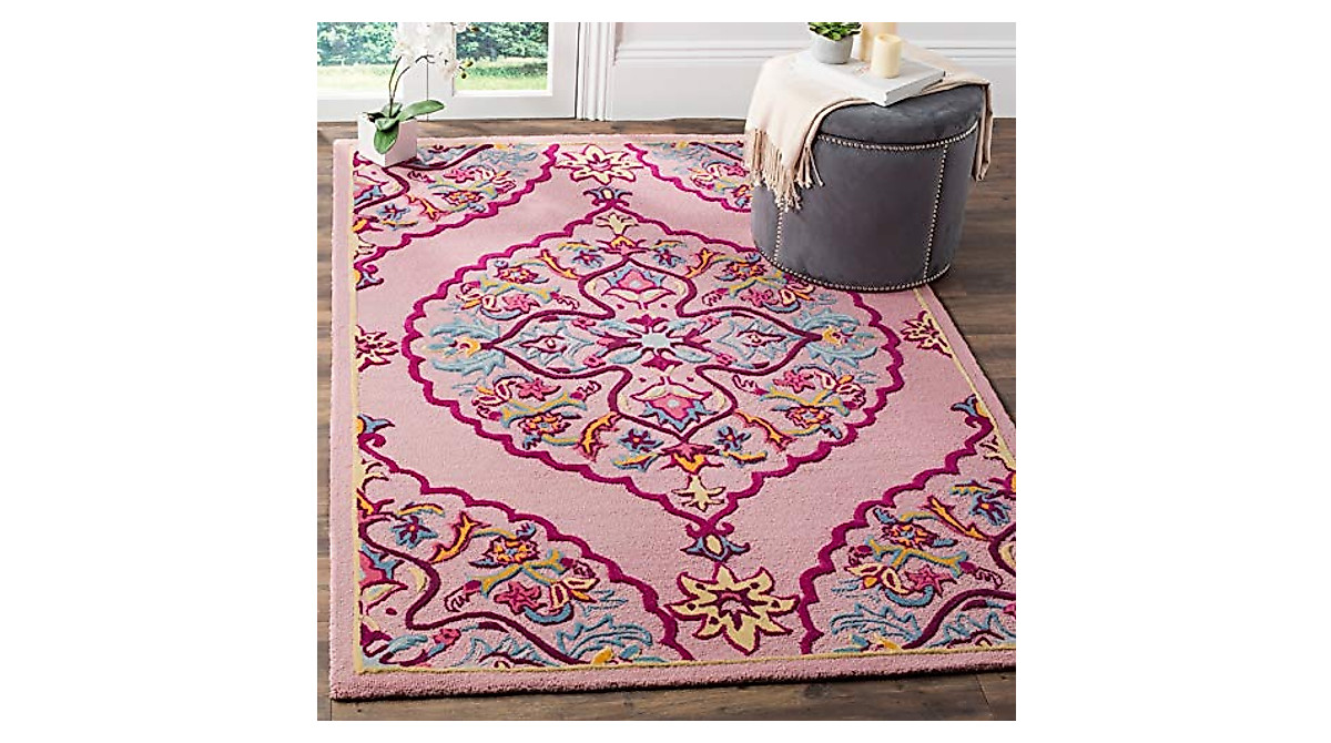 Safavieh Bellagio Rug - Modern Navy Blue Wool Accent Carpet