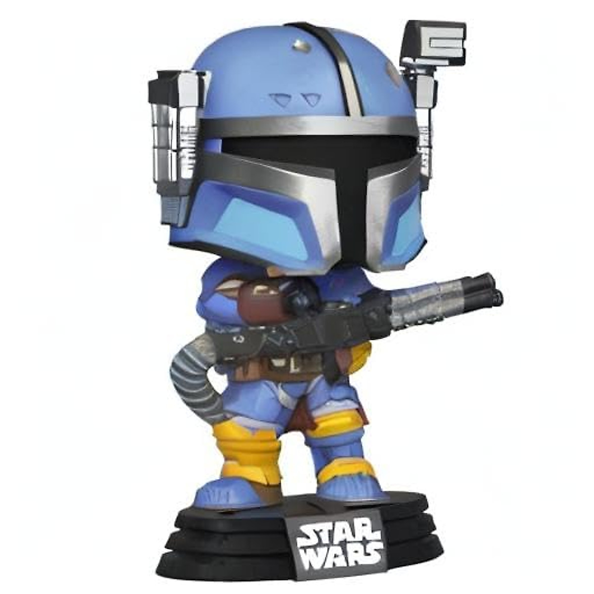 POP Star Wars: The Mandalorian - Heavy Infantry Mandalorian (Paz Vizsla) Funko Vinyl Figure (Bundled with Compatible Box Protector Case)