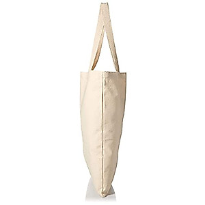 Cotton Canvas Tote Bags Reusable Totes for Shopping, Groceries, Arts & Crafts, DIY, Vinyl, Decorate, Teacher, Books, Gifts (Natural, 3)