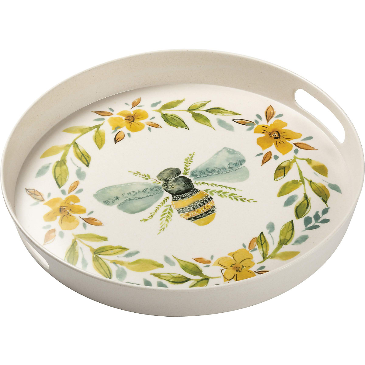 Primitives by Kathy 104022 Melamine Serving Tray, Set of 2, Bee Home