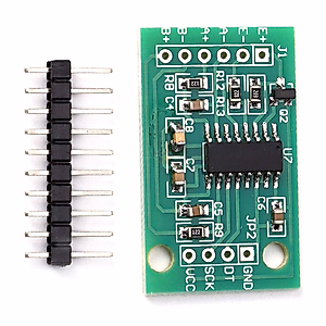 Load Cell Amplifier, 5Pcs HX711 Dual-Channel 24 Bit Weight Weighing Load Cell Conversion Module Accessory with Pin Header, Pressure Sensor
