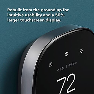 NEW 2022! ecobee Smart Thermostat Premium with Siri and Alexa and Built in Air Quality Monitor and Smart Sensor