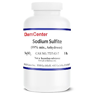 Sodium Sulfite, 99% min, Anhydrous, 1 lb.