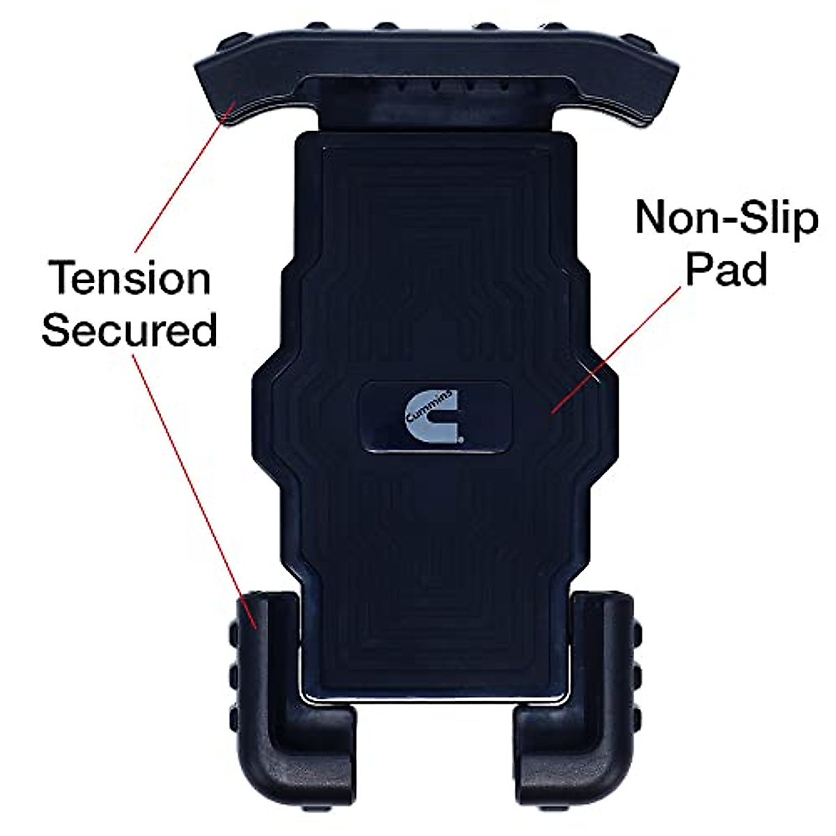 Cummins Windshield Phone Mount CMNWSPH - Suction Cup Phone Holder for Car or Truck Window or Dash Universal Fit - Black