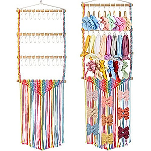 ALinmo Headband Holder Hair Bows Organizer for Girls, Baby Headbands Hair Accessories Organizer Storage Wall Hanging Decor for Toddler Girls Room