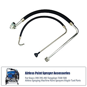 SIDMILE Stainless Steel Suction Tube and Reflux Line Airless Paint Sprayer Accessories for Graco 390 395 490 495 595 Airless Spraying Machine Paint Sprayers Tool Parts Fit for Tongshan T300 500