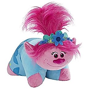 Pillow Pets DreamWorks Poppy Stuffed Animal – Trolls World Tour Plush Toy, 1 Count (Pack of 1) Pink