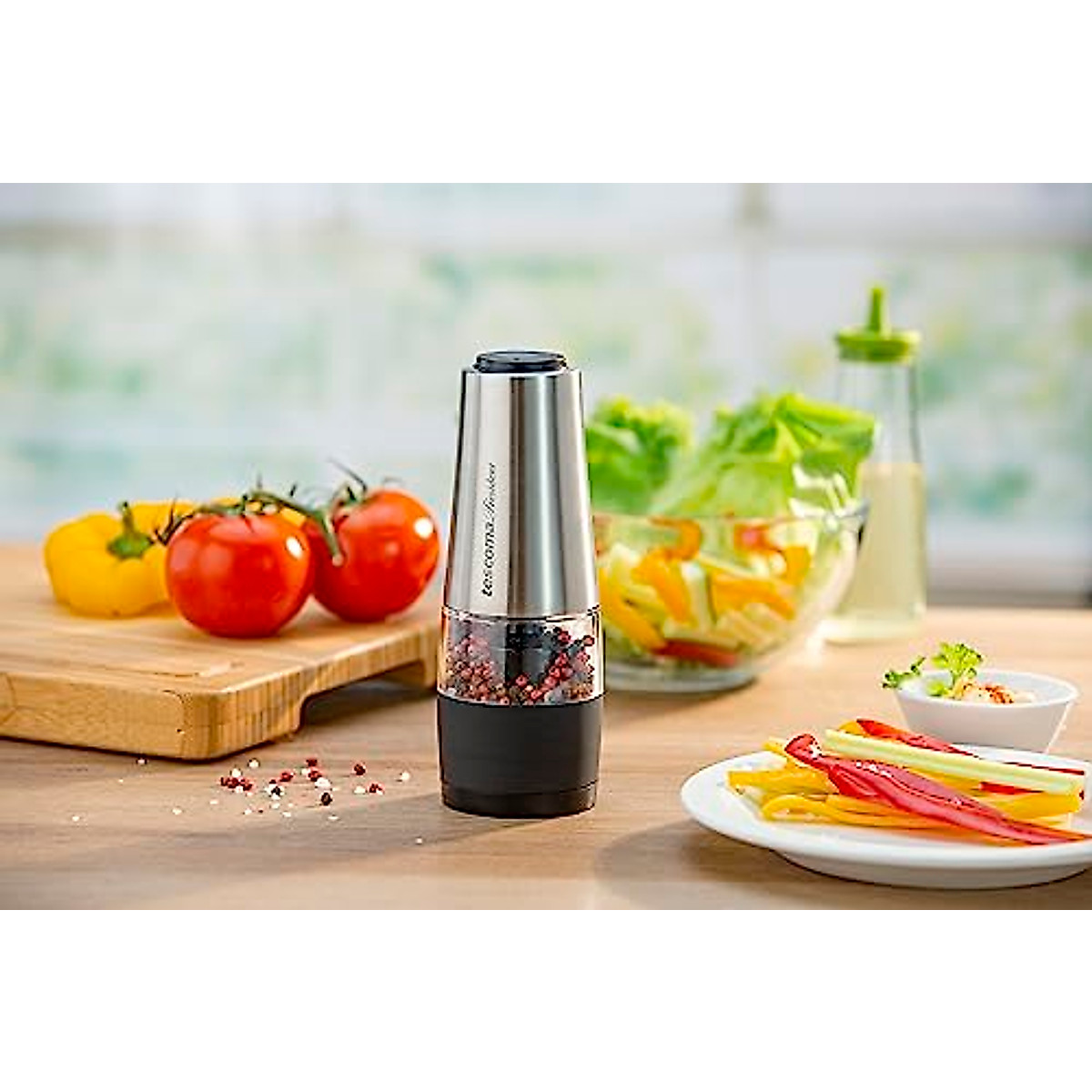 Tescoma Electric Pepper/Salt Mill, 2 in 1 President, Assorted, 9.1 x 9.1 x 21 cm