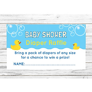 Rubber Ducky Baby Shower Diaper Raffle Tickets - 24 Count