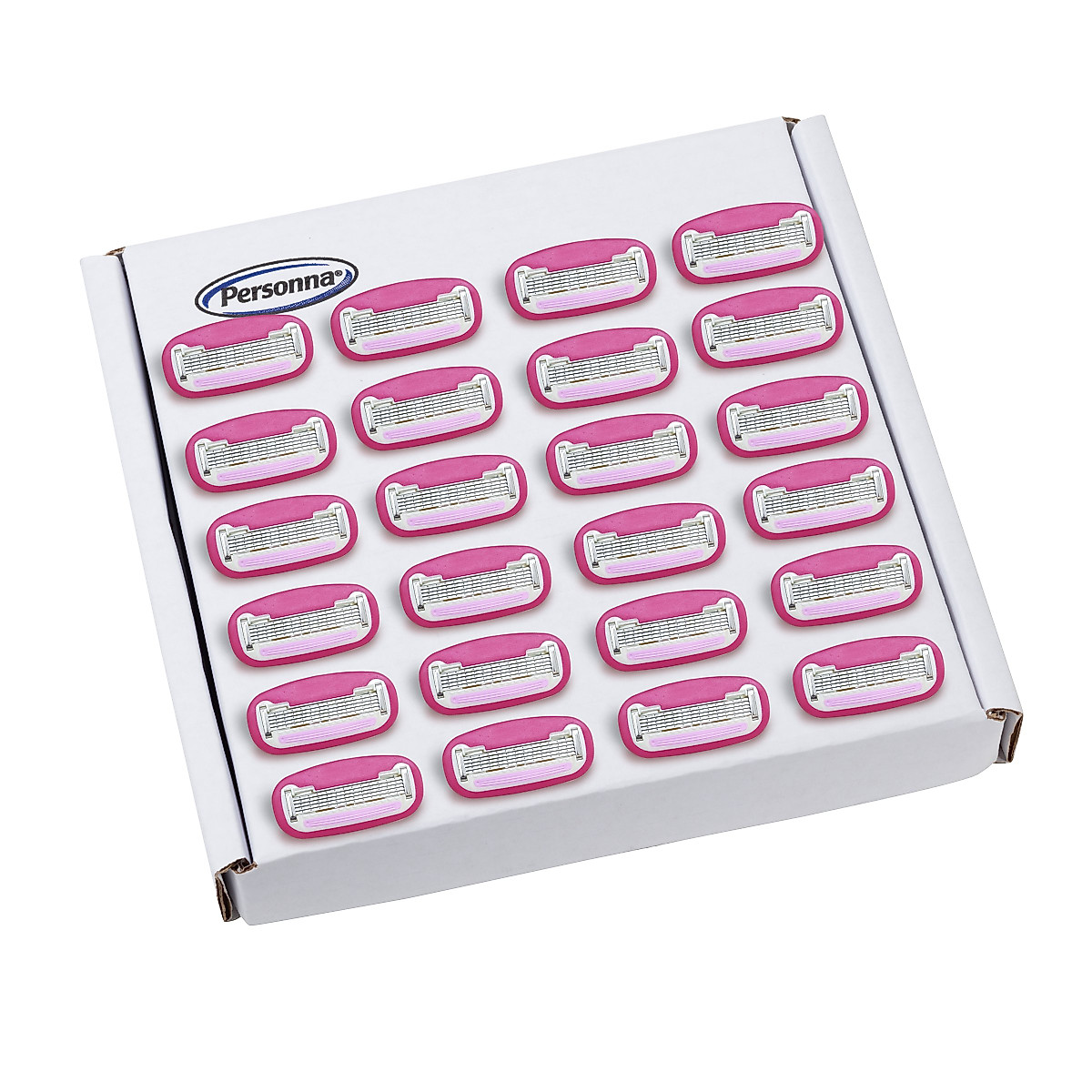 Personna Women's 5 Blade Razor Bulk Pack of 24 Replacement Cartridges Only For Personna Razors - Handle Not Included With This Pack