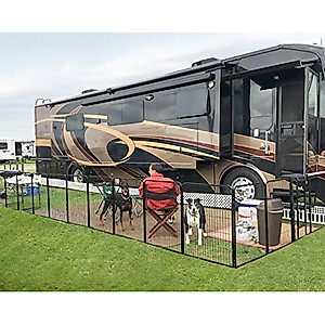 BestPet Dog Pen Extra Large Indoor Outdoor Dog Fence Playpen Heavy Duty 8 Panels 40 Inches Exercise Pen Dog Crate Cage Kennel Black