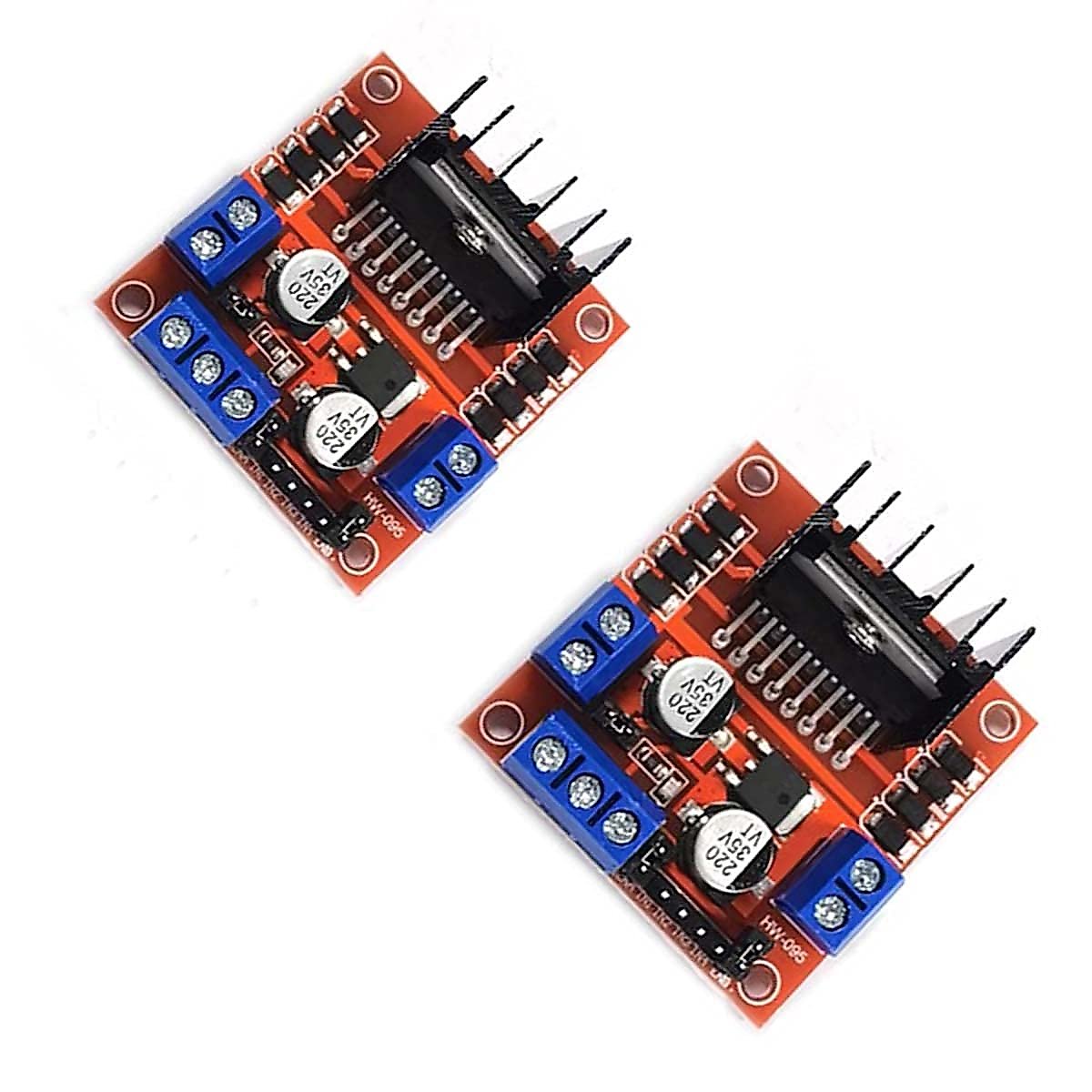 Kiro&Seeu 2PCS L298N Motor Drive Controller Board Module Dual H Bridge DC Stepper Motor Compatible with Ar-duino Electric Projects Smart Car UNO MEGA R3 Mega2560