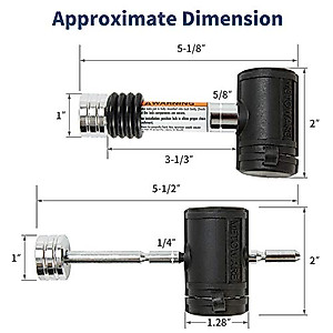 METOWARE Trailer Hitch Lock& Coupler Lock Kit, Swivel Head Hitch Receiver Pin Lock, 5/8" Dia Pin Lock and 1/4” Dia 1" to 3" Adjustable Span Trailer Lock