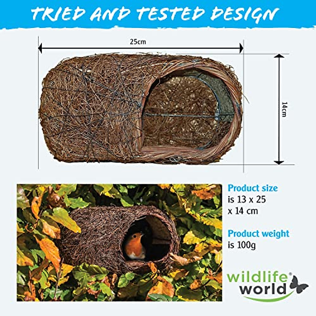 Wildlife World Simon King Secret Nester Bird Habitat Roosting Pocket