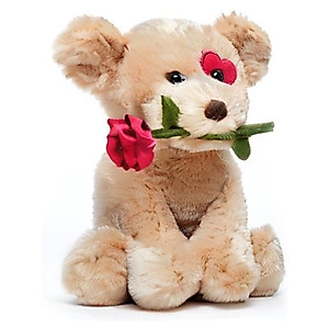 Bearington Conner Cuddlesmore The Valentine's Stuffed Animal, 11 Inch Stuffed Animal Dog, Ideal for Valentine's Day Gifts