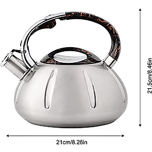 Stovetop Tea Kettle Whistling Teapot Tea Kettle 3L Stainless Steel Whistling Tea Kettle Teapot Make Tea Boil Water Blew Coffee for Induction Cooker Gas Stove Stove Top Kettle Tea Pot teapot