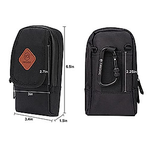 FIREDOG Smell Proof Bag, Odor Proof Pouch Dog Tested Mini Stash Crossbody Bags for Travel Storage (Black)