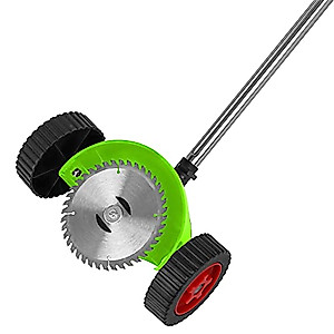 Electric Weed Wacker - 24V Li-Ion Cordless String Trimmer Weed Eater with Charger and 2 Battery, Lightweight Portable Grass Edger Lawn Mower for Lawn, Yard, Garden (Green w/Wheels)