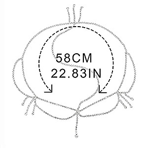 Rhinestone Waterdrop Head Chain Headwear Crystal Forehead Headband Wedding Bridal Hair Chain Headpiece for Women Hair Jewelry (Silver 2)