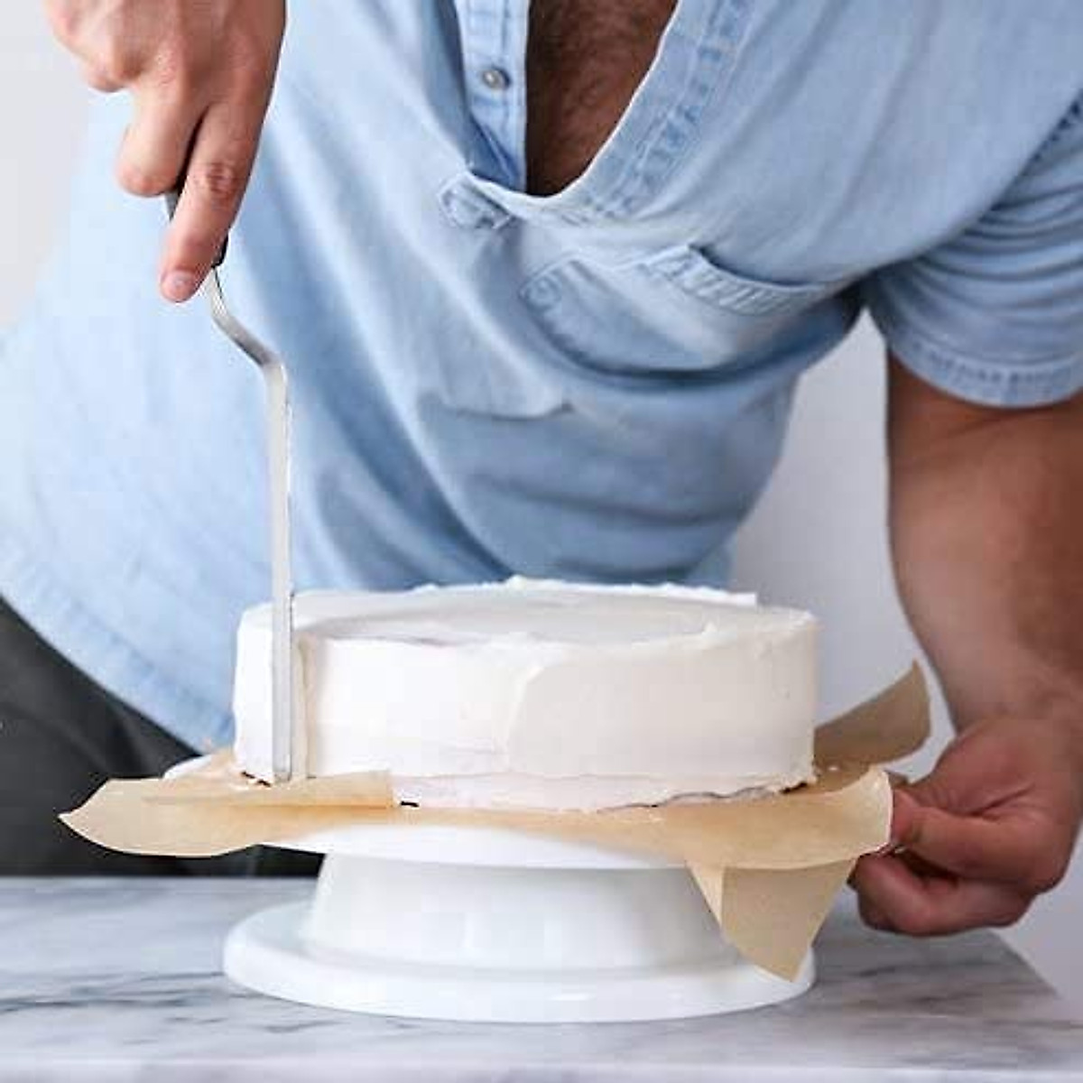 6 Pcs Cake Stand Set, Cake Decorating Supplies, 11 Inch Rotating Cake Turntable for Decorating, Cake Spinner, Cake Decorating Tools, Cake Decorating Kit, Gift Set Baking Supplies