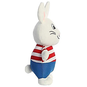Aurora Bundles of 2 6.5 Inch Plush Animals: Max and Ruby Bunnies, White Black red Pink Blue