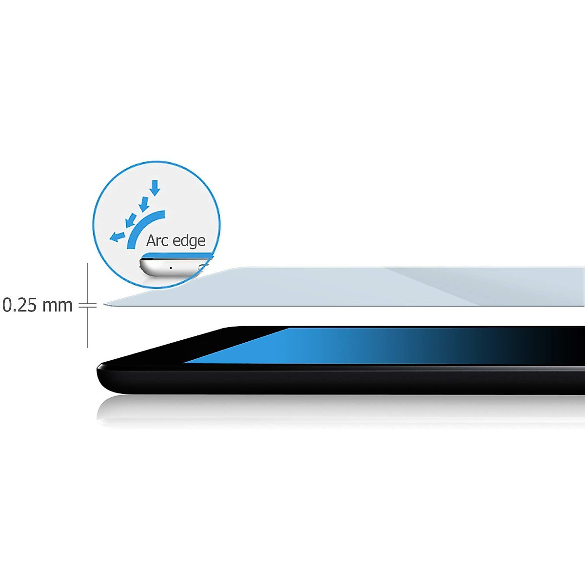 TiKeDa 3 Pack Screen Protector for iPad 9th Generation 10.2 Inch iPad 8/7th Gen, Tempered Glass for iPad 9 8 7 (2021/2020/2019) -Model A2602/A2603/ A2270/A2428/ A2197/A2198/A2201