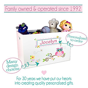 My Bambino Personalized Toy Storage Box and Bin Newborn Gift (Aqua Butterflies)