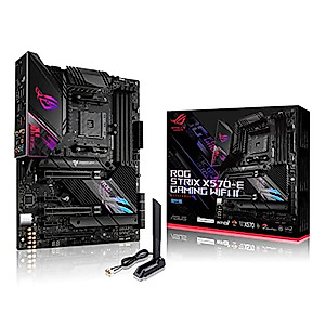 ASUS ROG Strix X570-E Gaming WiFi II AMD AM4 X570S ATX Gaming Motherboard (PCIe 4.0, Passive PCH Heatsink, 12+4 Power Stages, WiFi 6E, 2.5 Gb LAN,USB 3.2 Gen 2 Type C and Aura Sync RGB