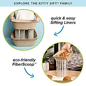 Kitty Sift (6-Pack) Disposable Cat Litter Box, Sustainable, Clean - Large, 6-Pack