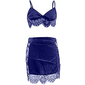 wodceeke Womens Exotic Corset Chemise Bodysuit Bralette Nightwear juguetes sexual para sexo en pareja crotchless lingerie 236 (Blue, S)