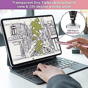 Stylus Pens for Touch Screens, Black Ballpoint Pen with Stylus Tip, 3 in 1 Stylus Pen for iPhone/iPad/Tablet/Android/Microsoft/Surface, Universal Stylus Compatible with All Touch Screens (Rose Gold)